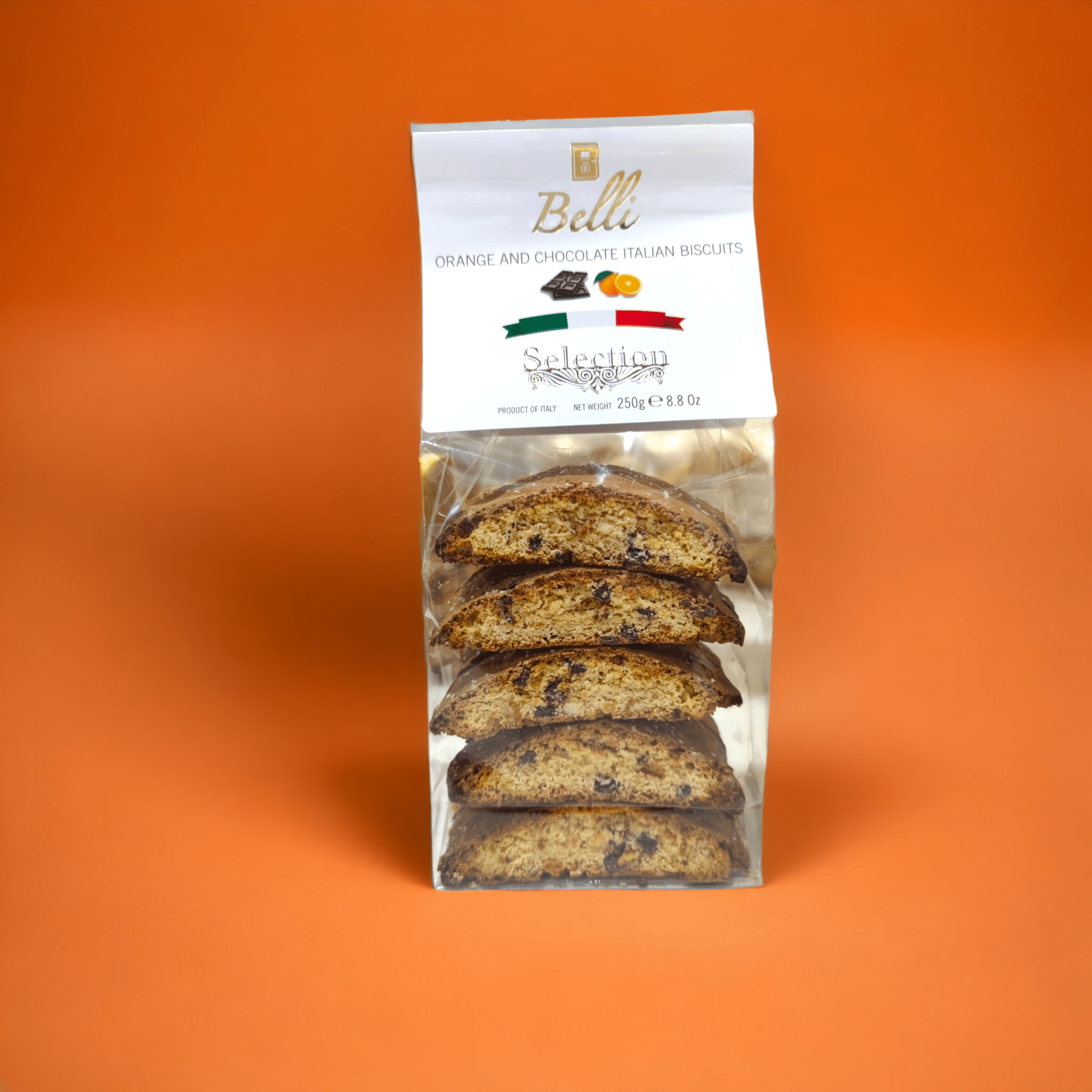 Cantuccioni al cioccolato e arancia 250g - Biscottificio Belli